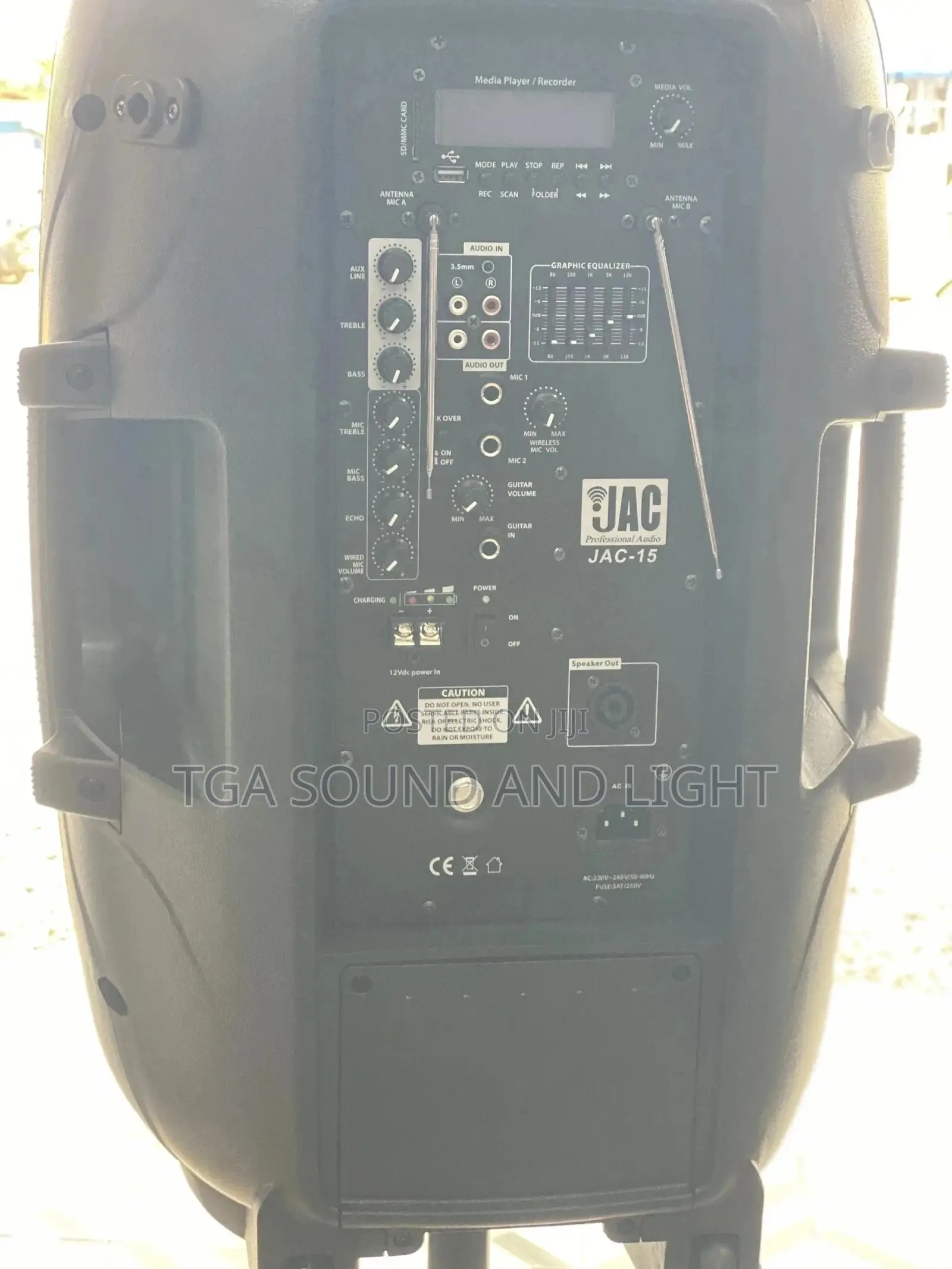 Jac 15-inch Bluetooth Active Speakers With Stand/Microphone in Accra ...