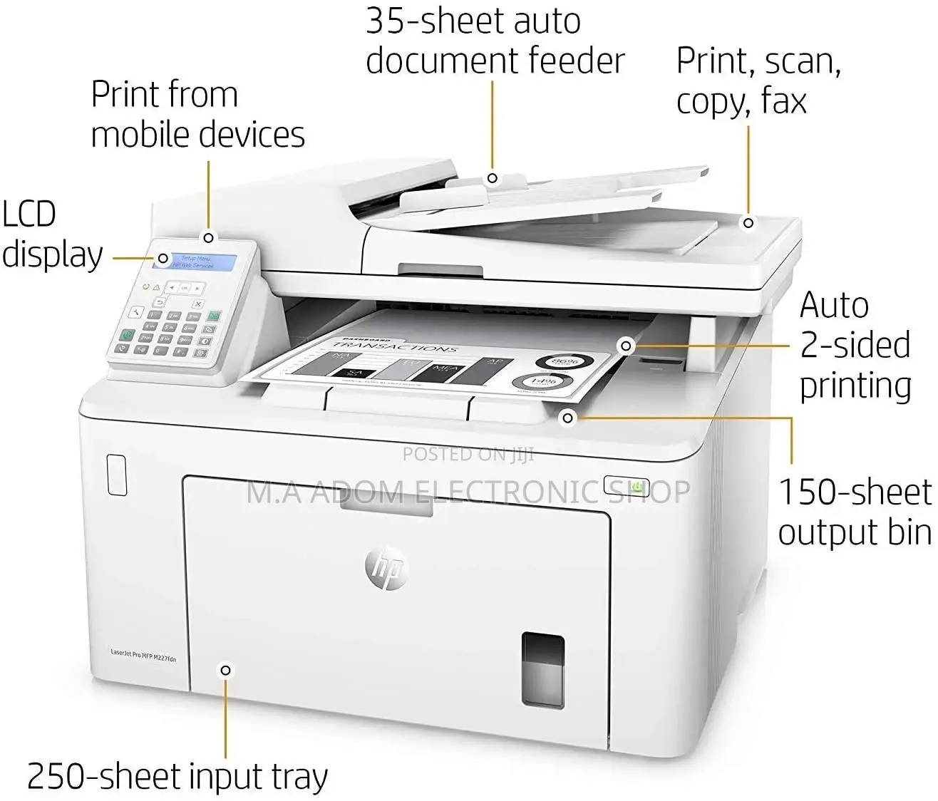 Brand New Hp Mfp M227 Sdn Laser Jet Printer in Adabraka - Printers ...