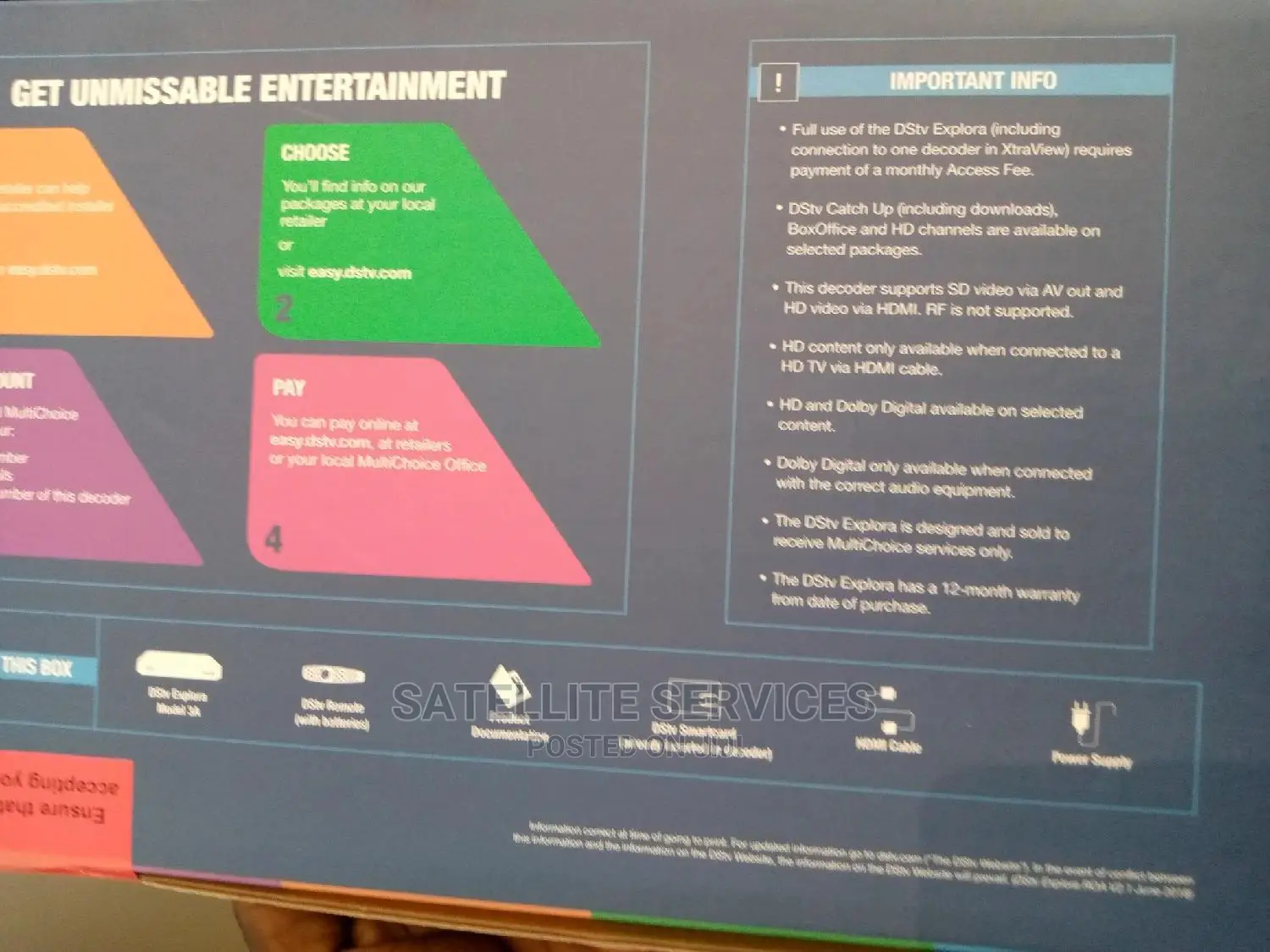 DSTV Explora Decoder in Weija - TV & DVD Equipment, Satellite Services ...