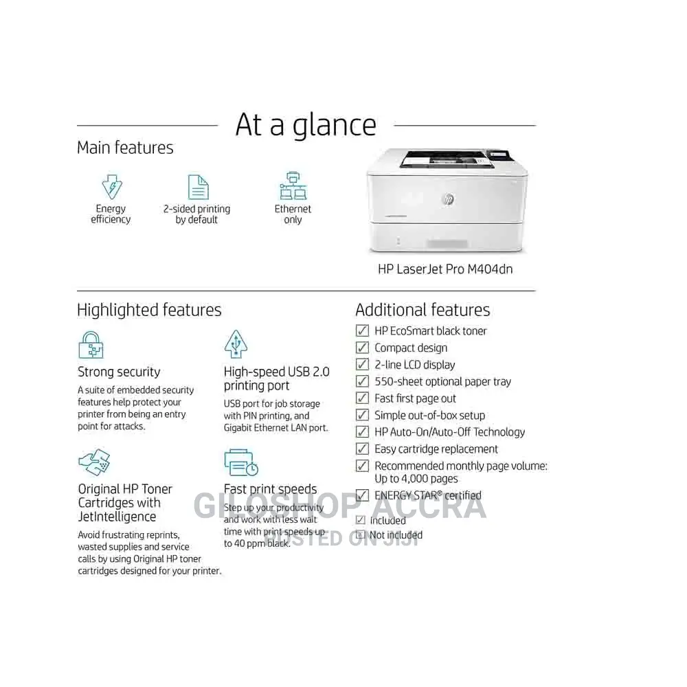 HP Laserjet Pro M404dn Monochrome Laser Printer in Kokomlemle ...