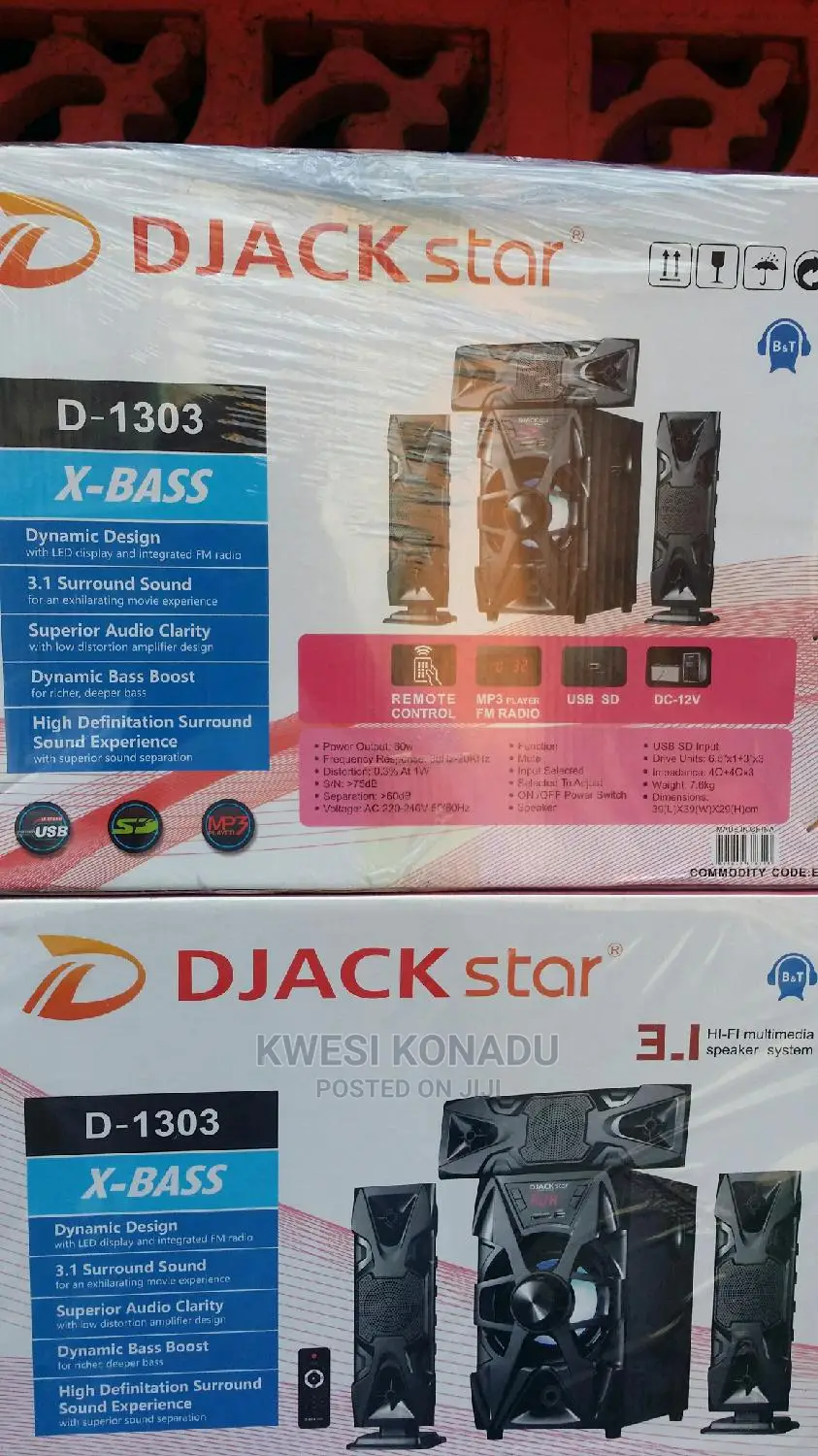 Djack Star 3.1 Hi-Fi Multimedia Speaker System in Achimota - Audio ...