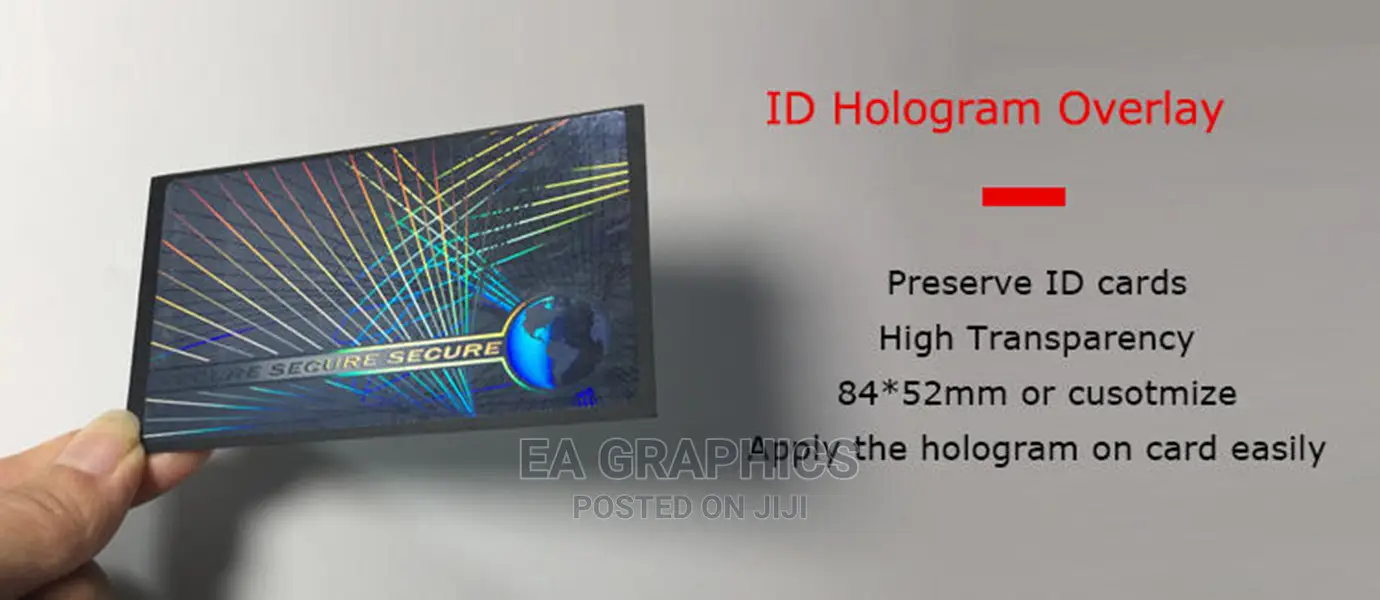 ID Card Transparent Hologram Overlay Stickers in Adenta - Printing ...