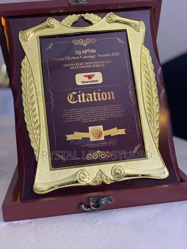 Plaque/Citation in Accra Metropolitan - Printing Services, Eric Praiz ...