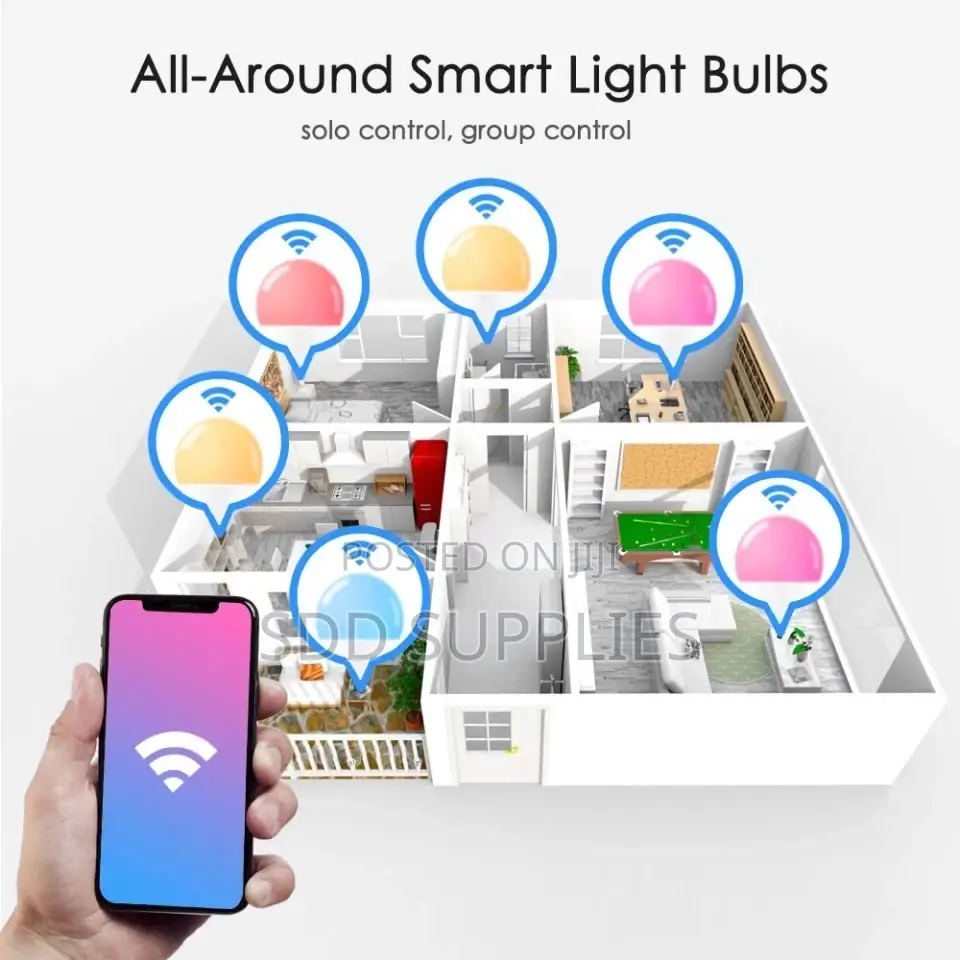 16 Million Coulors Smart Wifi Bulb Phone Control in Accra Metropolitan ...