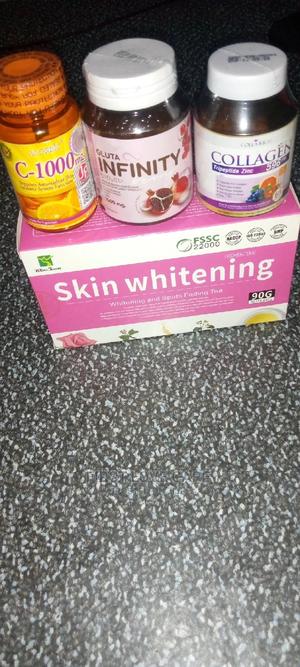 Infinity Gluta + Collarich Collagen + Acorbic Vitamin + Tea in Madina ...