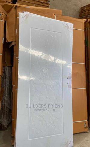 All White German SED Internal Metal Plated Wooden Door+Frame in Odorkor ...