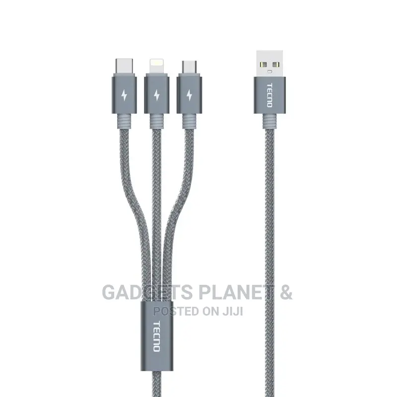 Tecno 3 in 1 Charging Data Cable - 1m in Lartebiokorshie - Accessories ...