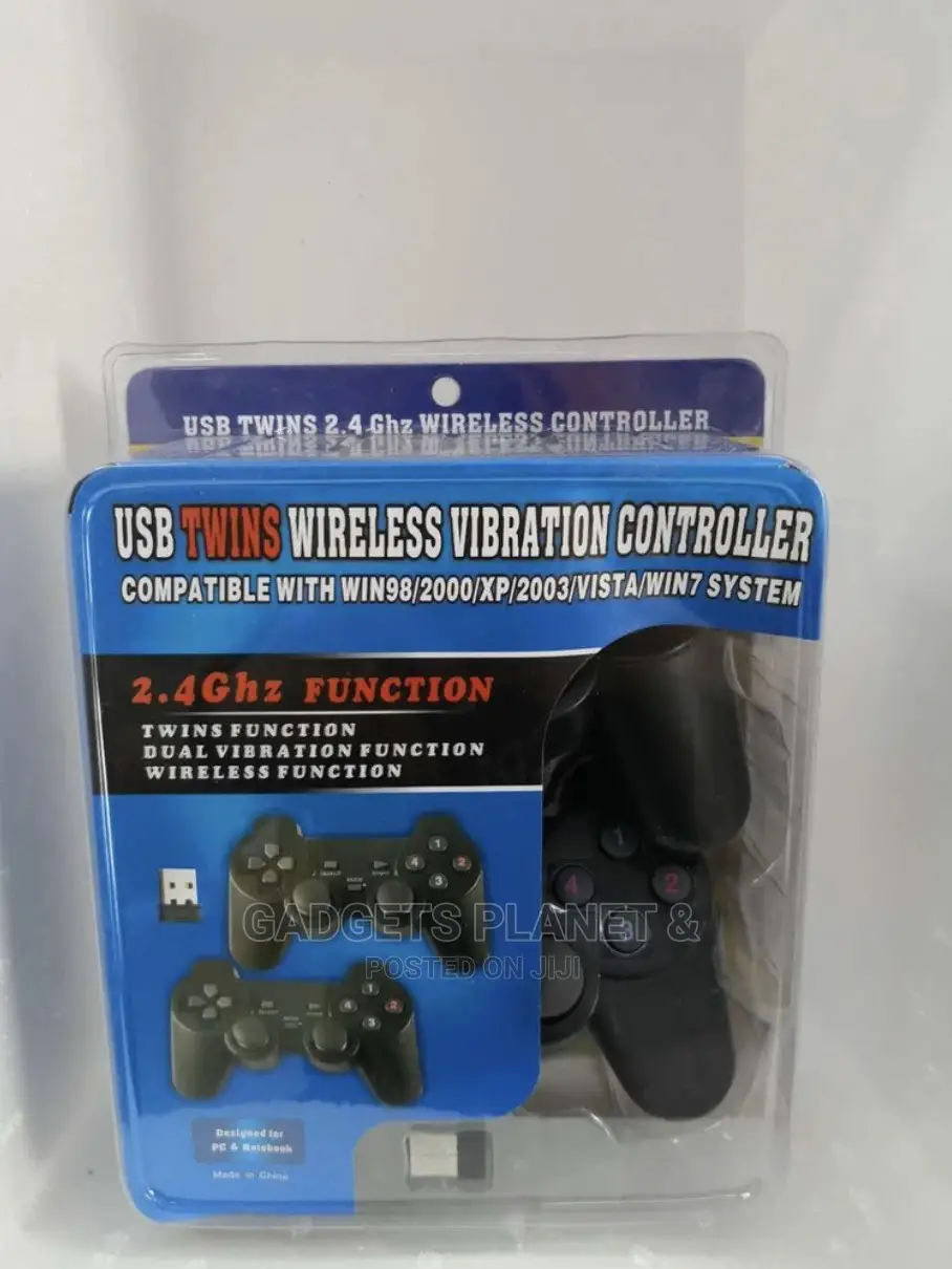 Usb Twin Wireless Vibration Controllers - Black for sale - GADGETS ...