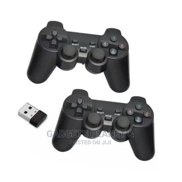 USB Twin Wireless Vibration Controllers - Black in Lartebiokoshie ...
