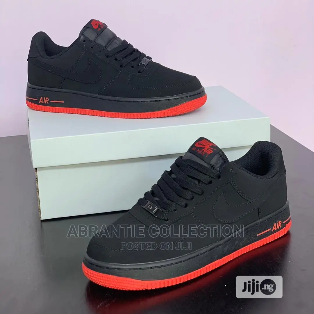 Nike Air Force 1 Suede Black and Red in Dansoman - Shoes, Abrantie ...