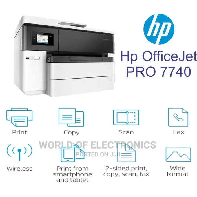 HP Officejet Pro 7740 Wide Format All-In-One Inkjet Printer in Circle ...