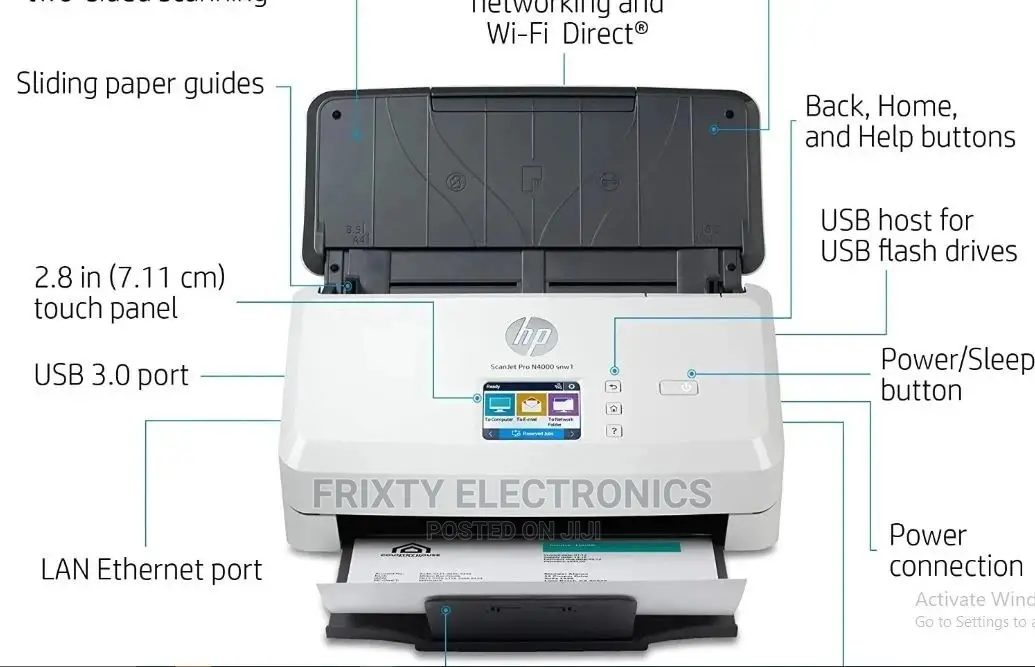 Greatest HP Scanjet Pro N4000 Snw1 Wi-Fi Sheetfed Scanner in Accra ...