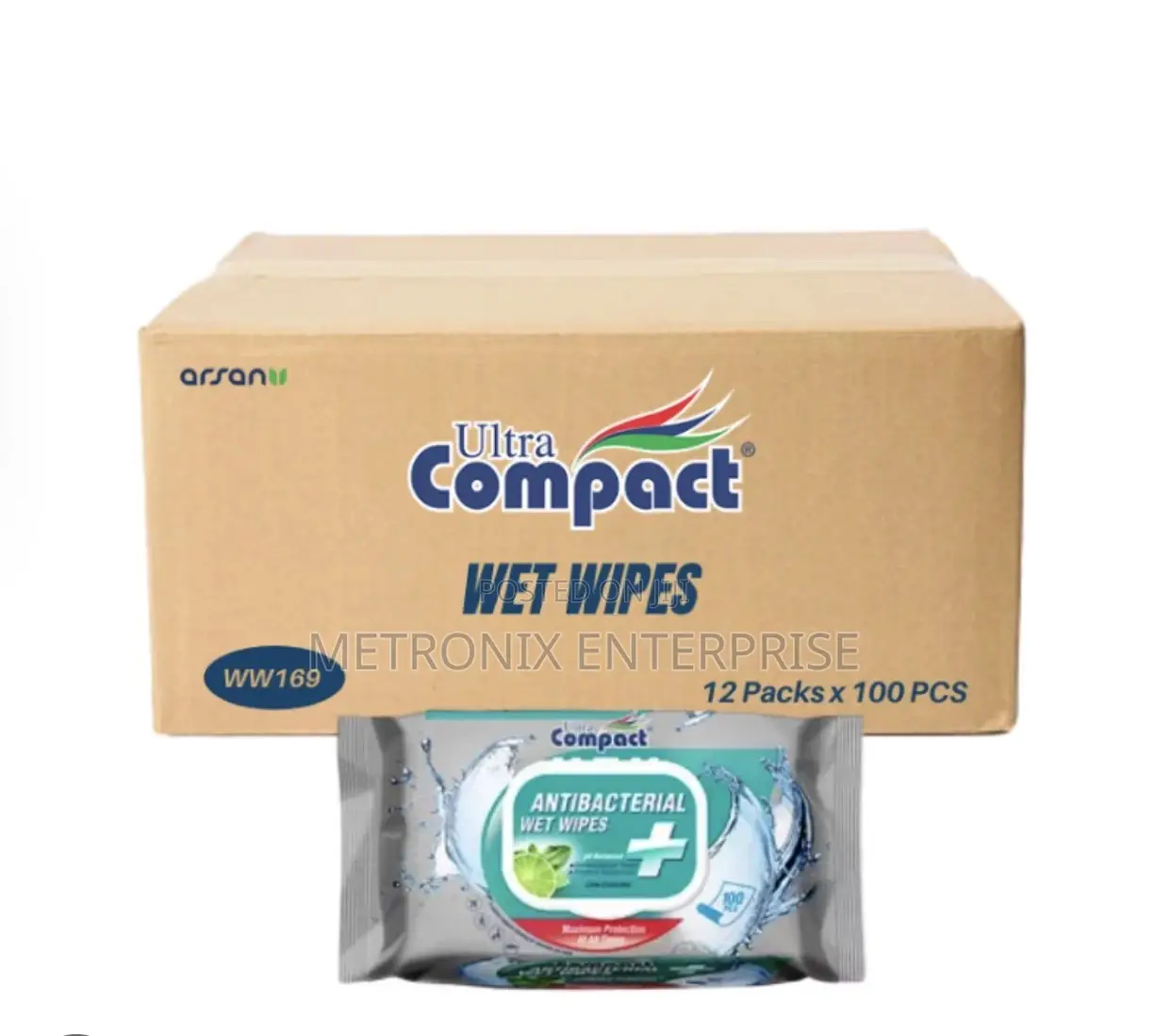 Ultra Compact Antibacterial Wipes,12packs/100sheets for sale - METRONIX ...