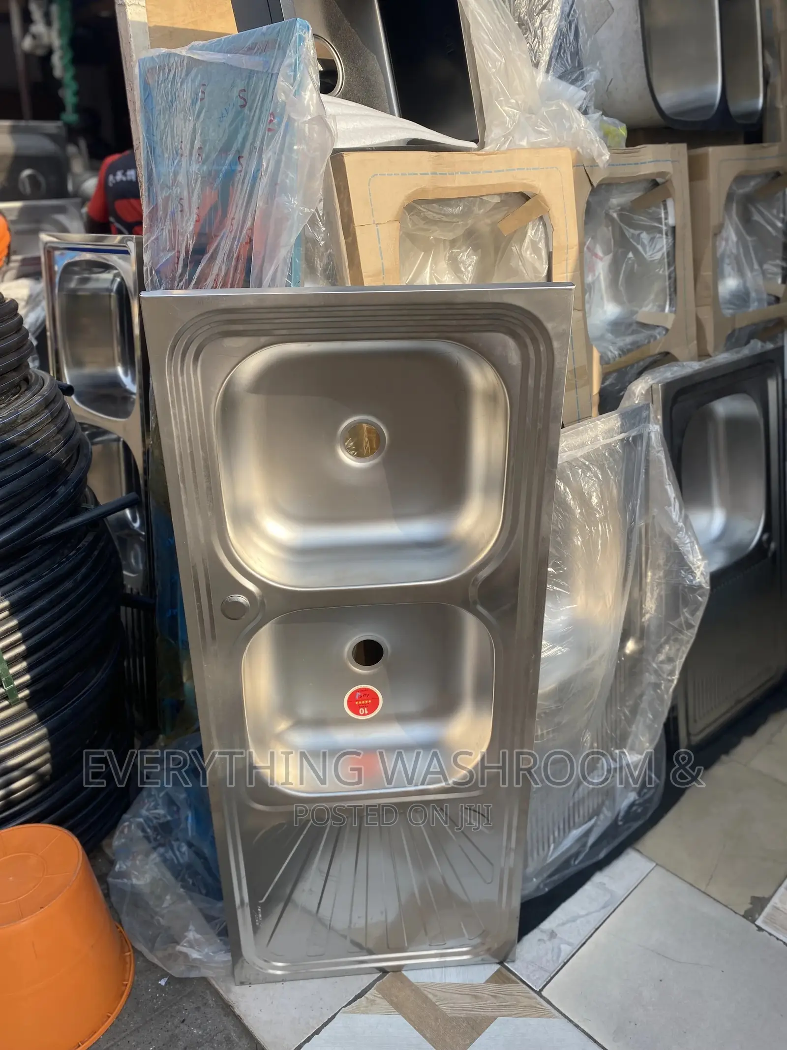 Block Sink Double Bowl Single Arm Complete With Tap Waste in Accra ...