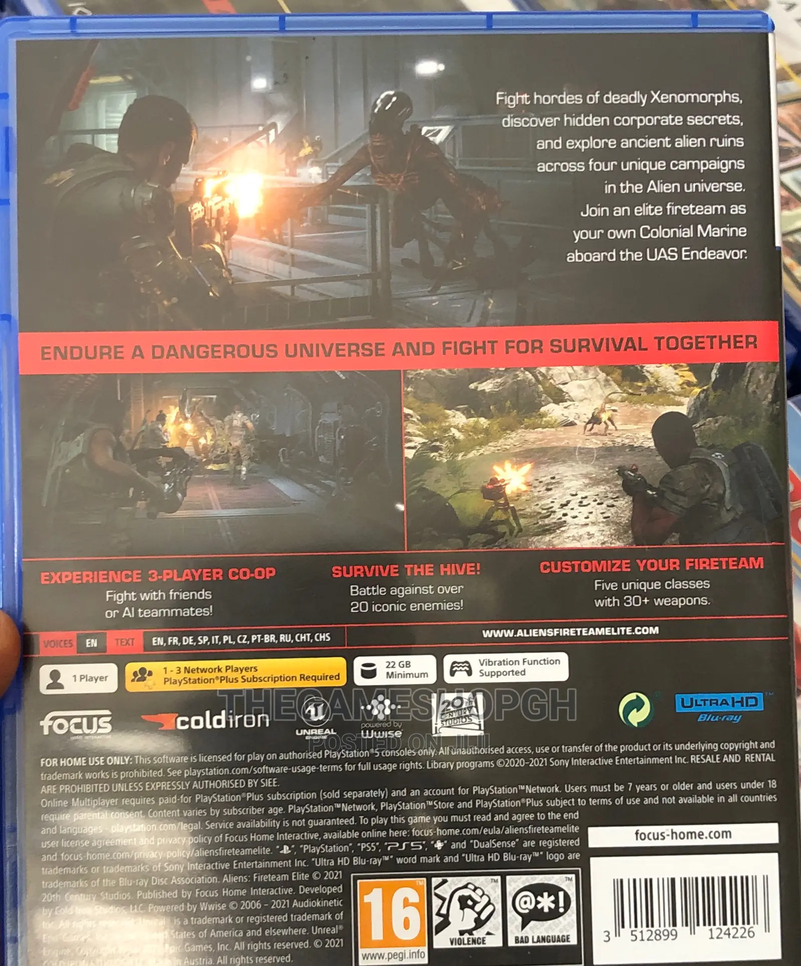 Aliens Fire Team Elite Ps5 in Accra Metropolitan - Video Games ...