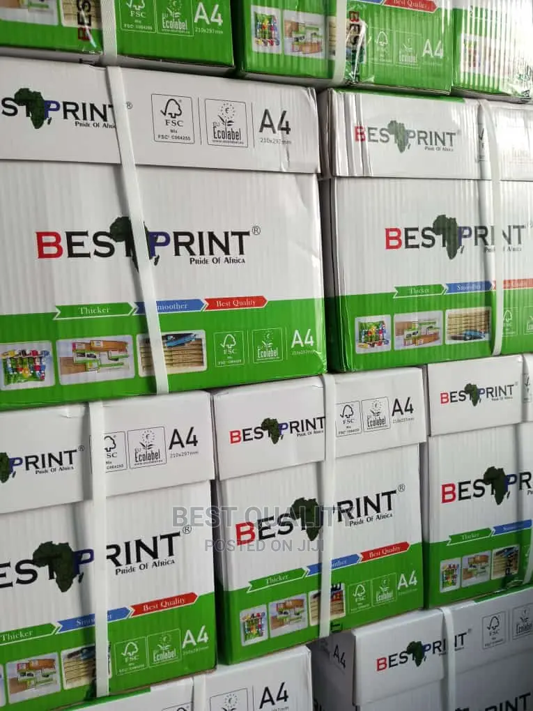 Best Print A4 Paper 80 GSM X 5 Reams X 2500 Sheets in a Box in Accra ...