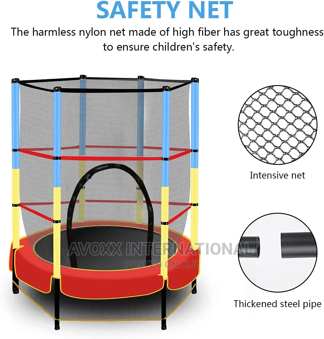 Trampoline for Kids,Mini Toddler Trampoline With Enclosure 5 in Adenta ...