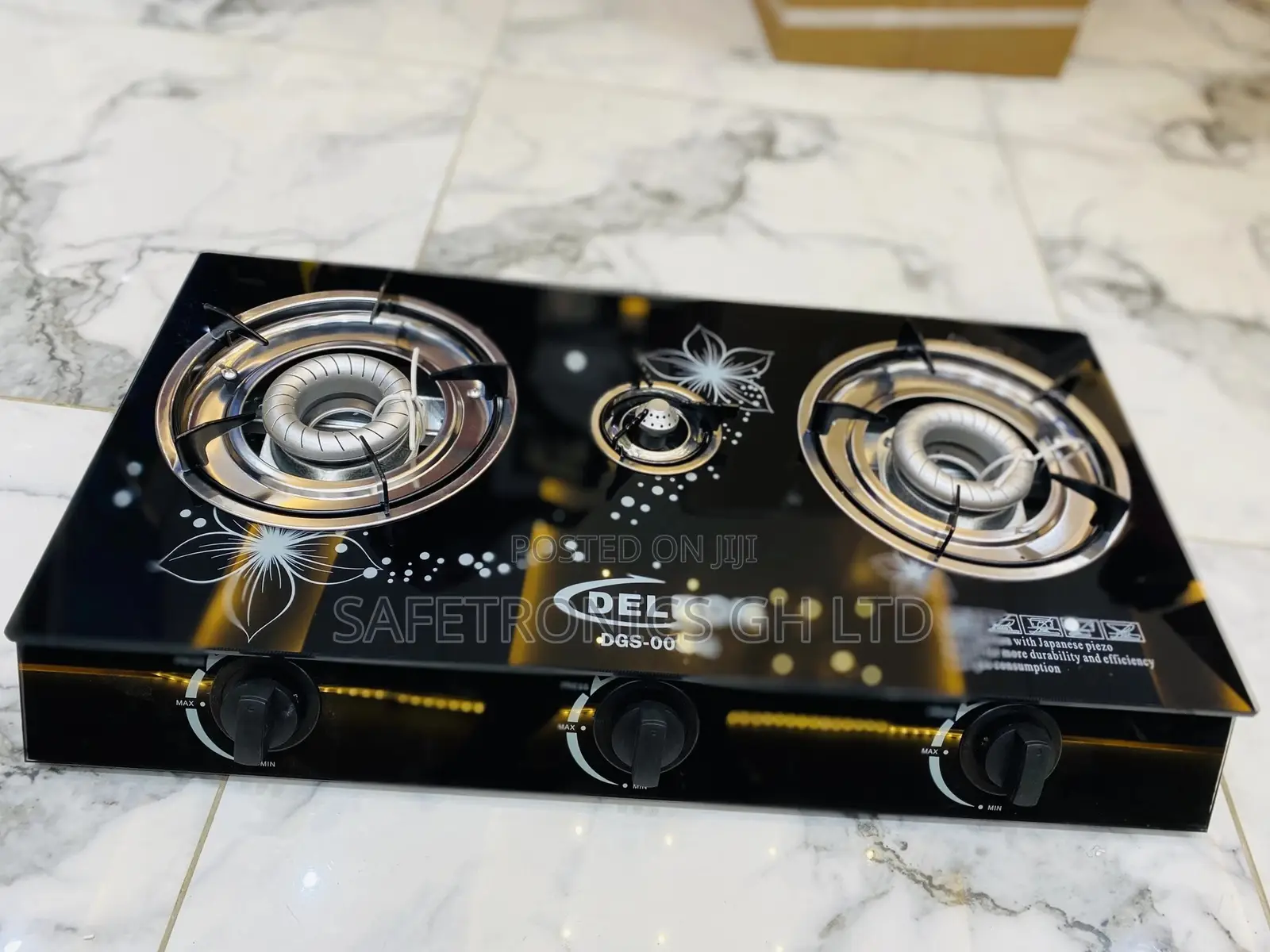 Delron DGS-003AB Automatic Table Top Gas Cooker – 3 Burner in Adabraka ...