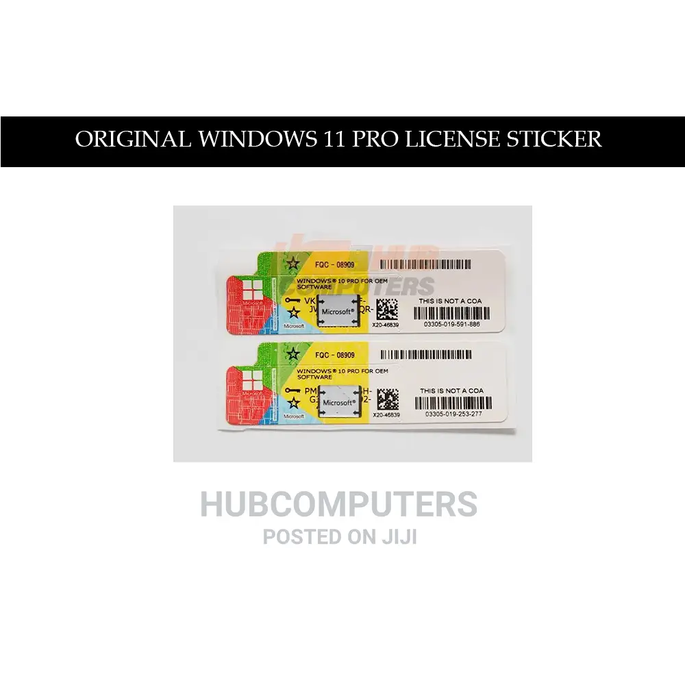 Original Windows 11 PRO License Sticker in Madina - Software, Hub ...