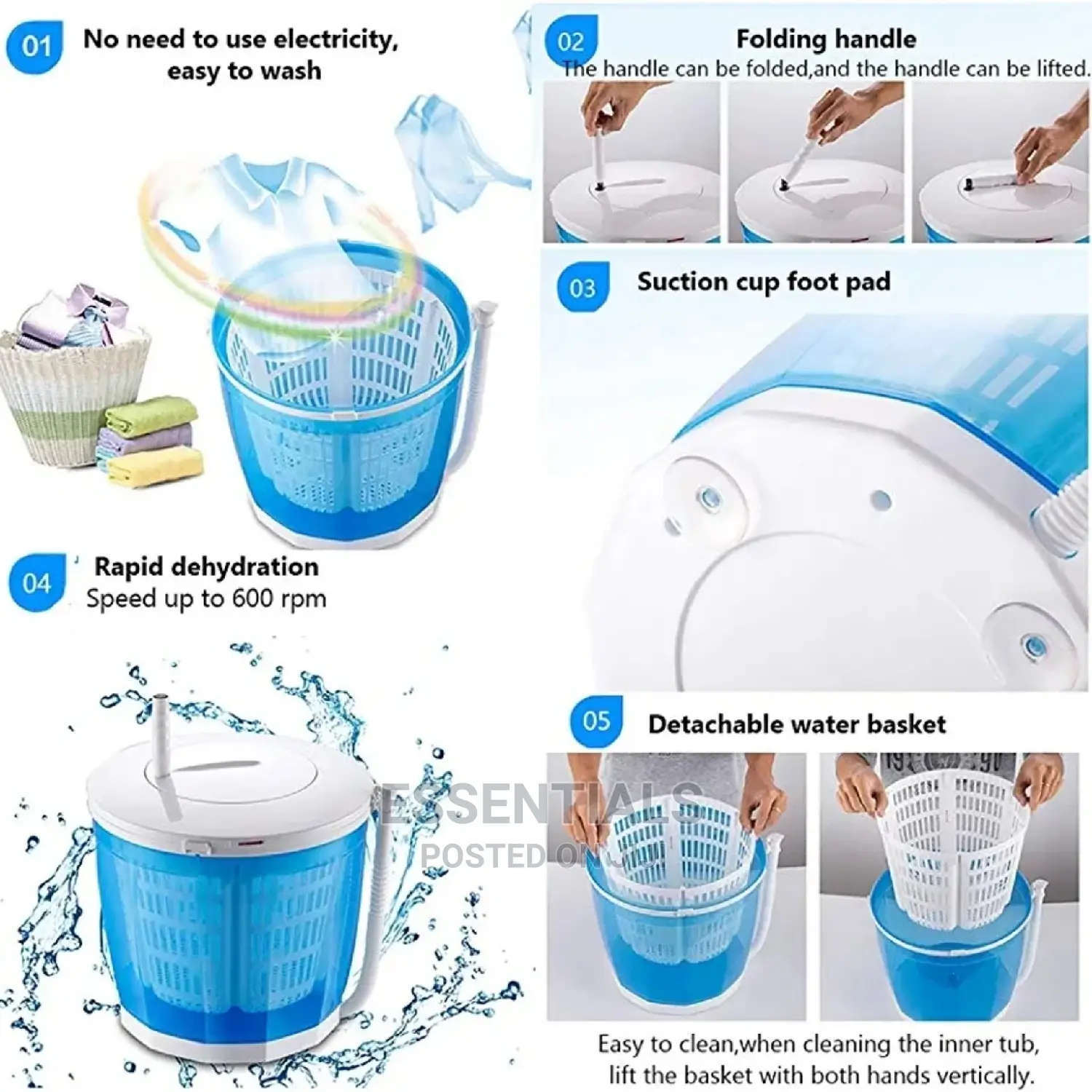 Portable Manual Non-Electric Washing Machine and Spin Dryer in Tema ...