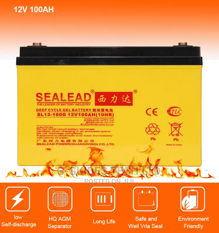 12V 100ah Gel Solar Battery, 12V 100ah UPS Gel Battery in Madina ...