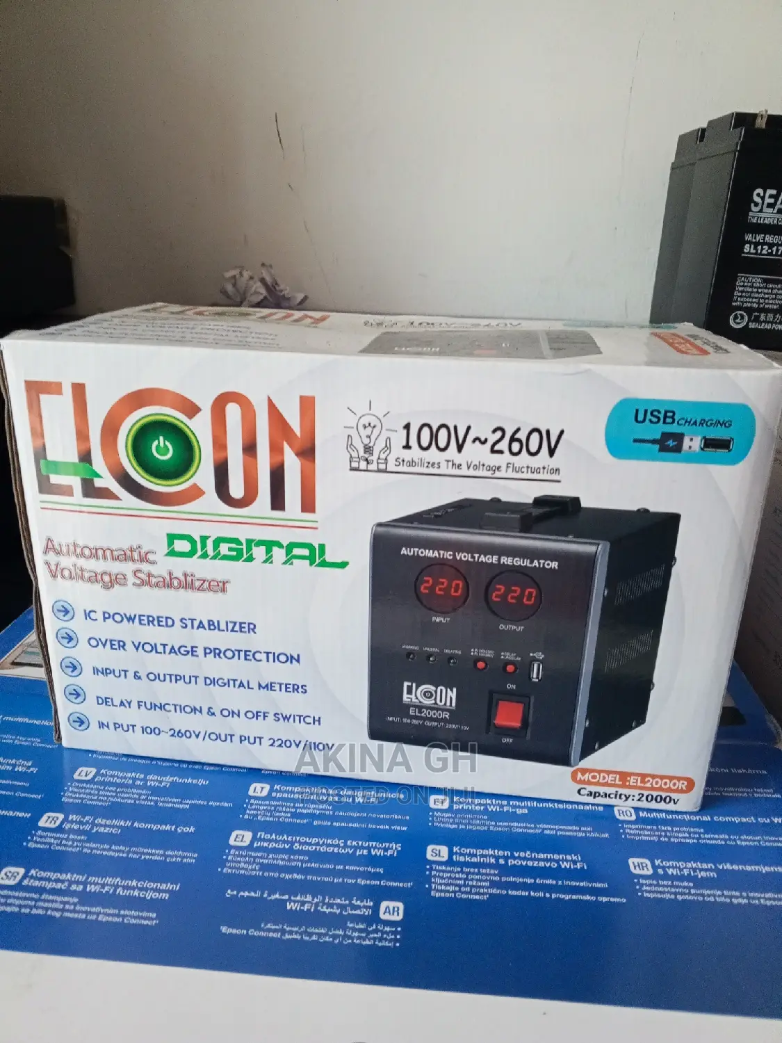Elcon Digital Automatic Voltage Stabilizer 2000va in Lapaz - Electrical Equipment, Akina Gh ...