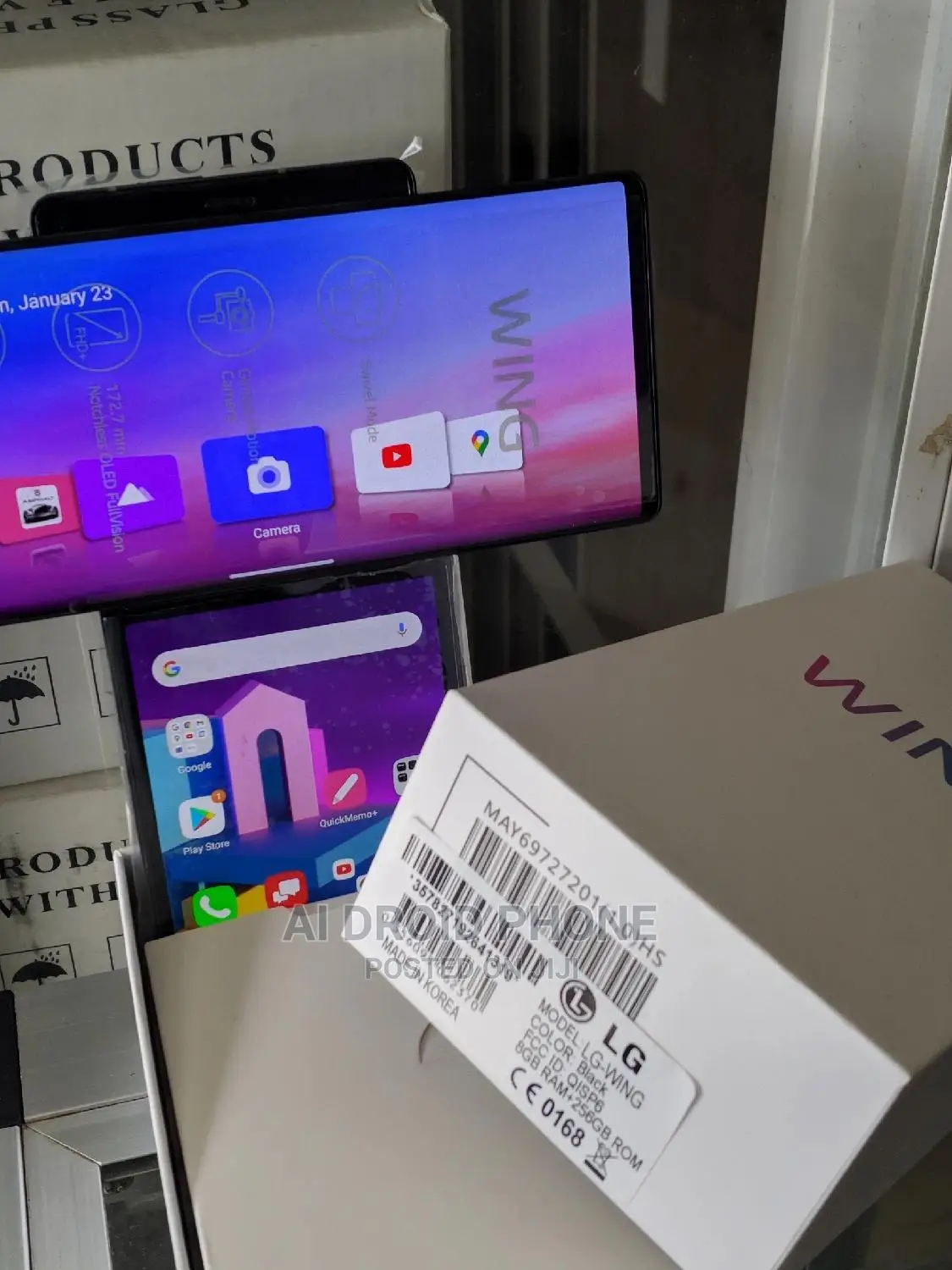 New LG Wing 5G 256 GB for sale - Ai DroiD Phone Price: GH₵ 3,490 on ...