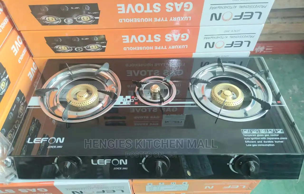 Lefon 3burner Gas Stove (Glass Top) in Kaneshie - Kitchen Appliances, Hengies Kitchen Mall ...