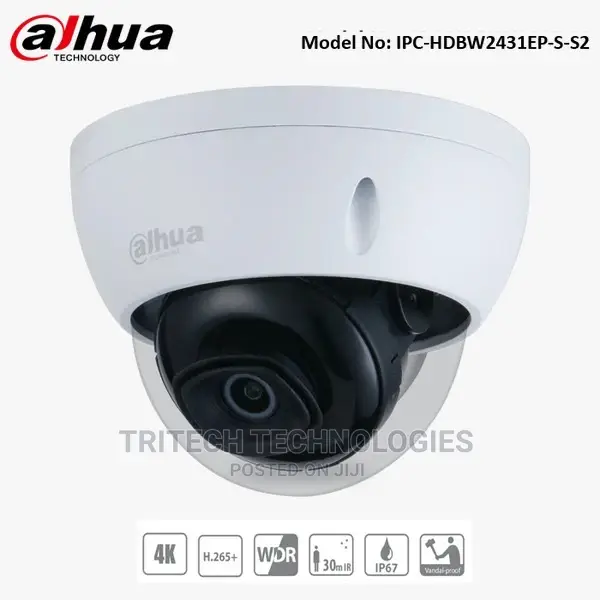 Dahua 4mp WDR Mini Dome IP Camera Dh-Ipc-Hdbw2431e-S-S2 in Lapaz ...