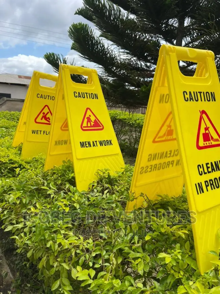 Caution Signs (Wet Floor Caution Sign,Men At Work, Cleaning) in Sunyani ...