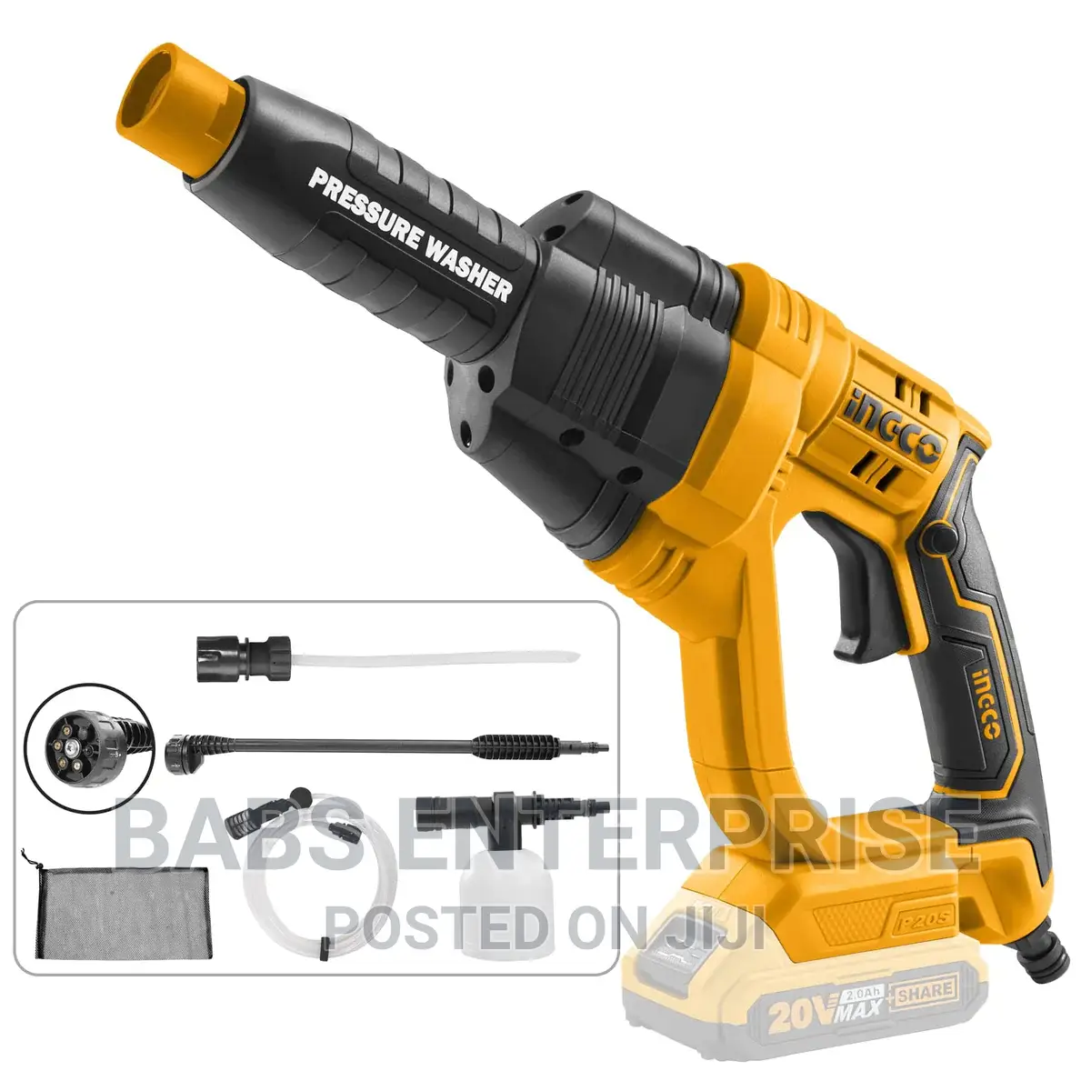 Ingco Cordless High Pressure Washer 24.8 Bar 20V CPWLI2008 in Accra ...