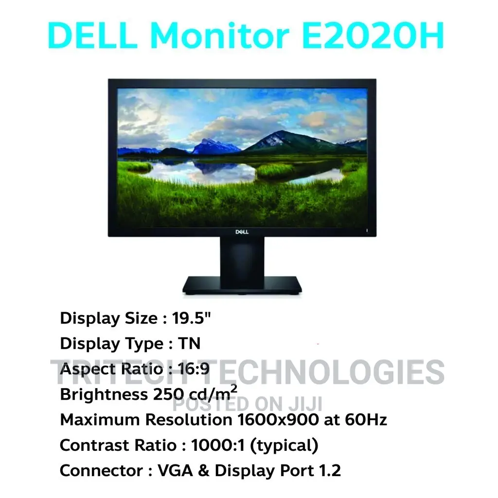 Dell Monitor 20-Inch-E2020h in Lapaz - Computer Monitors, Tritech ...