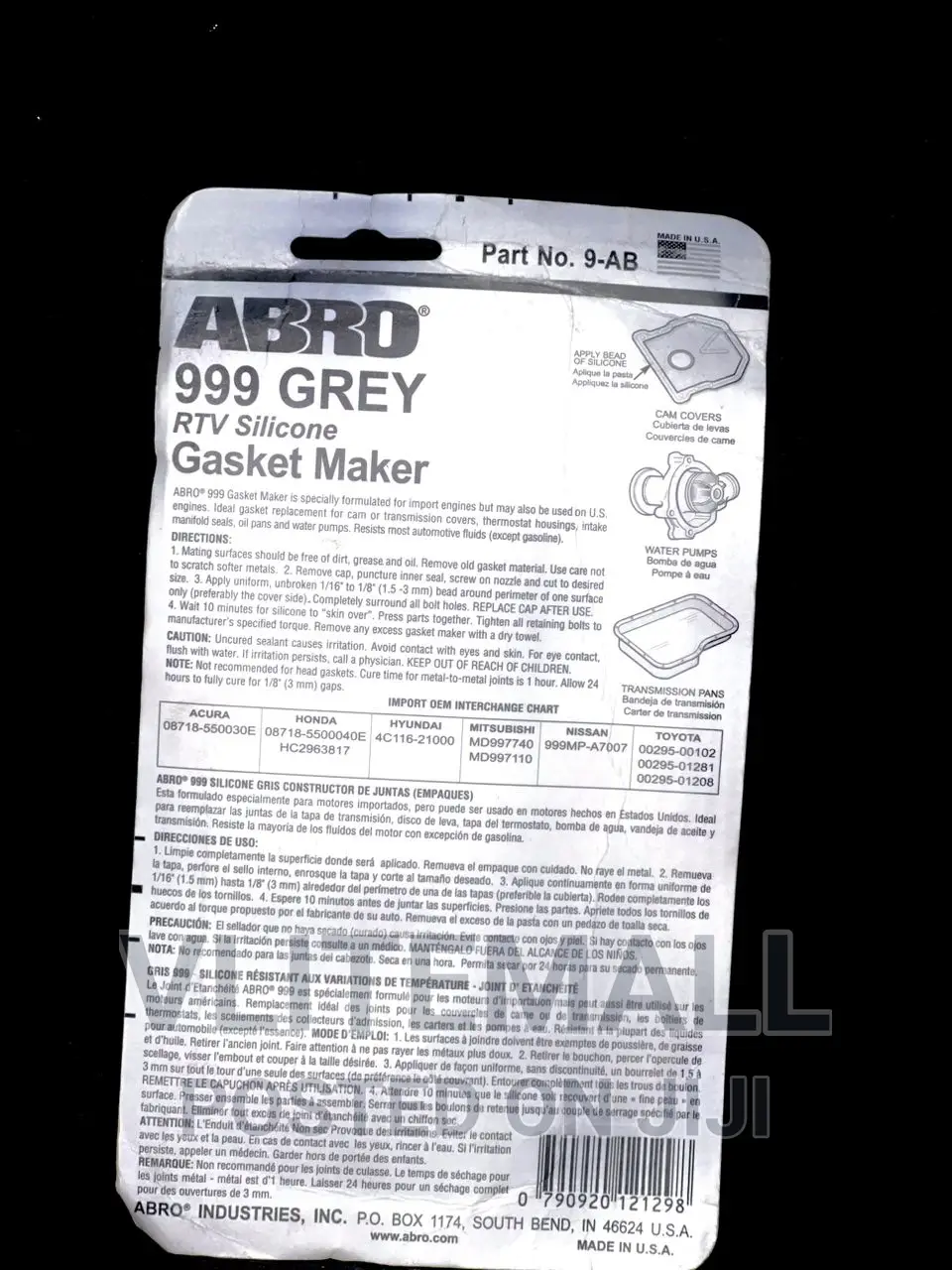 Abro Grey 999 Gasket Maker ( 9-ab ) in Accra New Town - Vehicle Parts ...