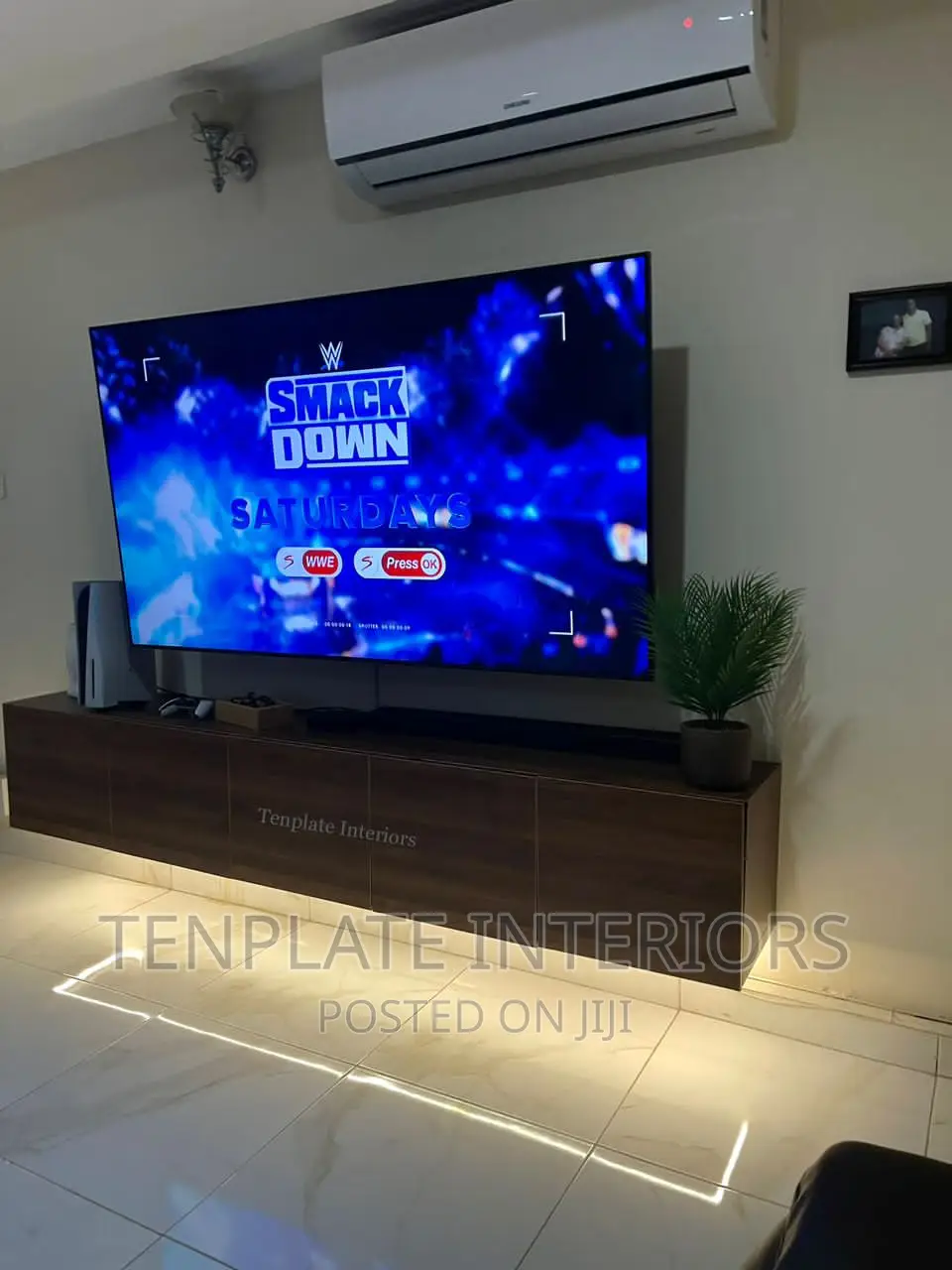 8ft Long Besta Floating TV Unit With Light in Adenta - Furniture ...