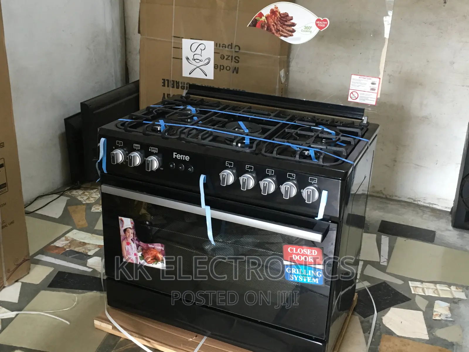 Turkish Sealed Solid Ferre 60x90 5 Burner Gas Cooker in Accra ...