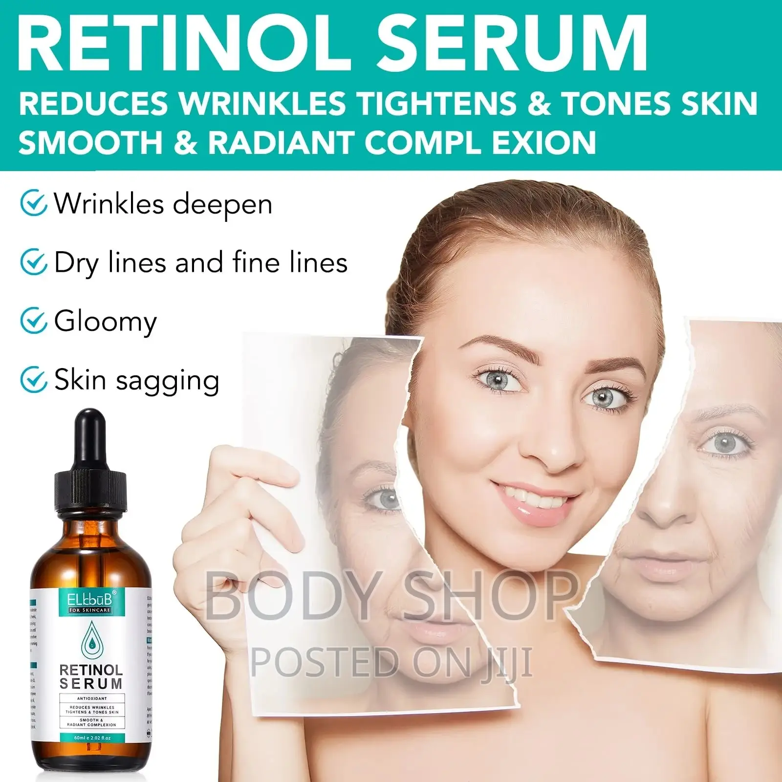 Anti Aging Retinol Serum for Repair, Fine Line and Wrinkles in Spintex ...