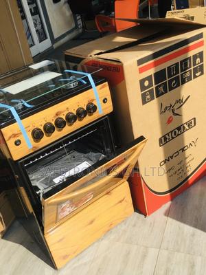 4 Gas Cooker Light Wooden Glass Lid Oven With Grill 50x50 in Adenta ...