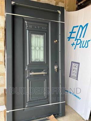 Gray Turkish Heavyduty Single Security Door+Frame+Locks Set in Madina ...