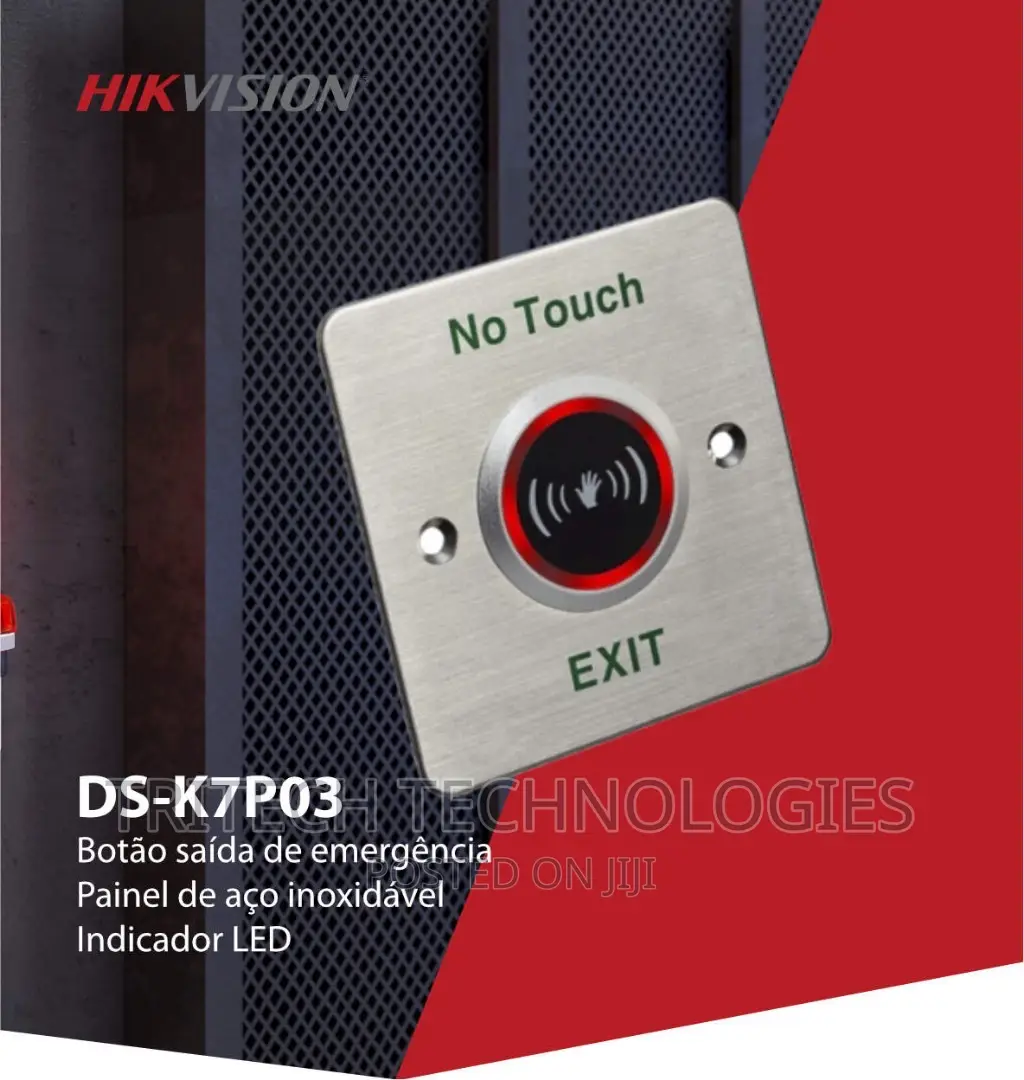 Hikvision Entrance Exit Non Touch Button DS-K7P03 in Lapaz - Security ...