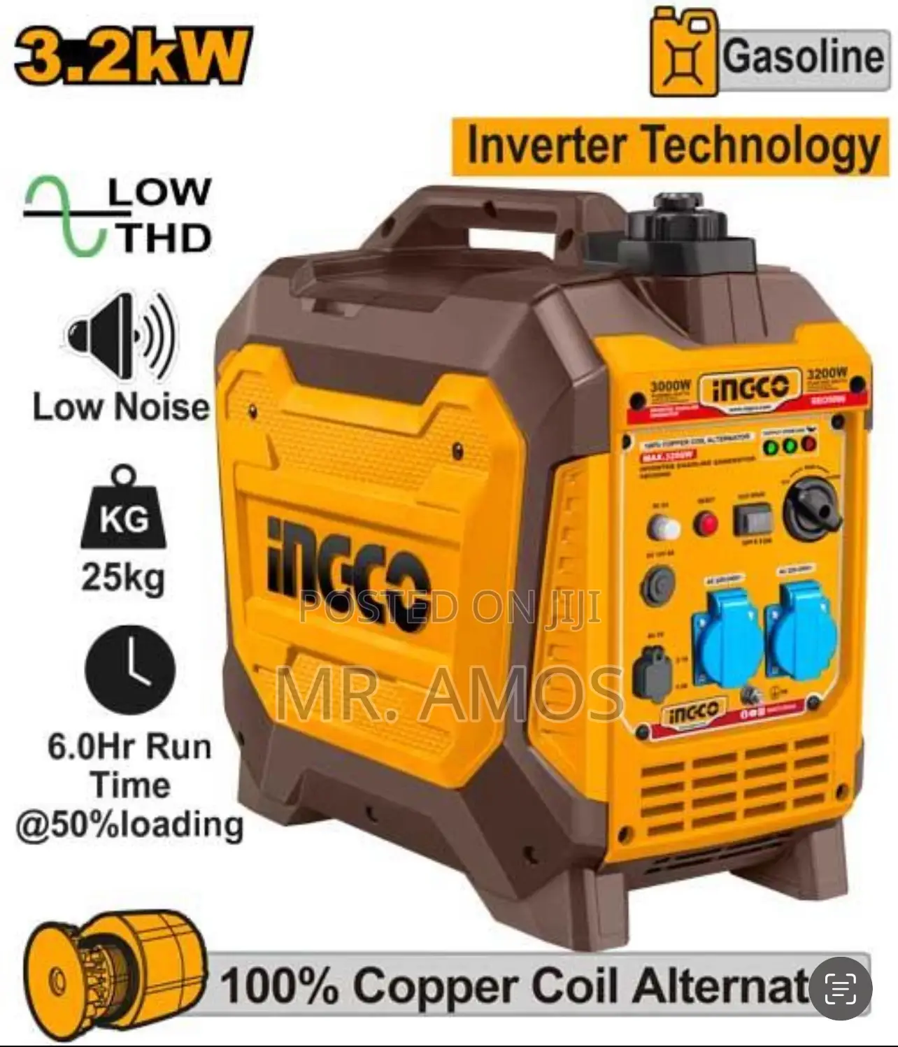 INGCO 4.5KVA Inverter Low Noise Gasoline Generator in Accra ...