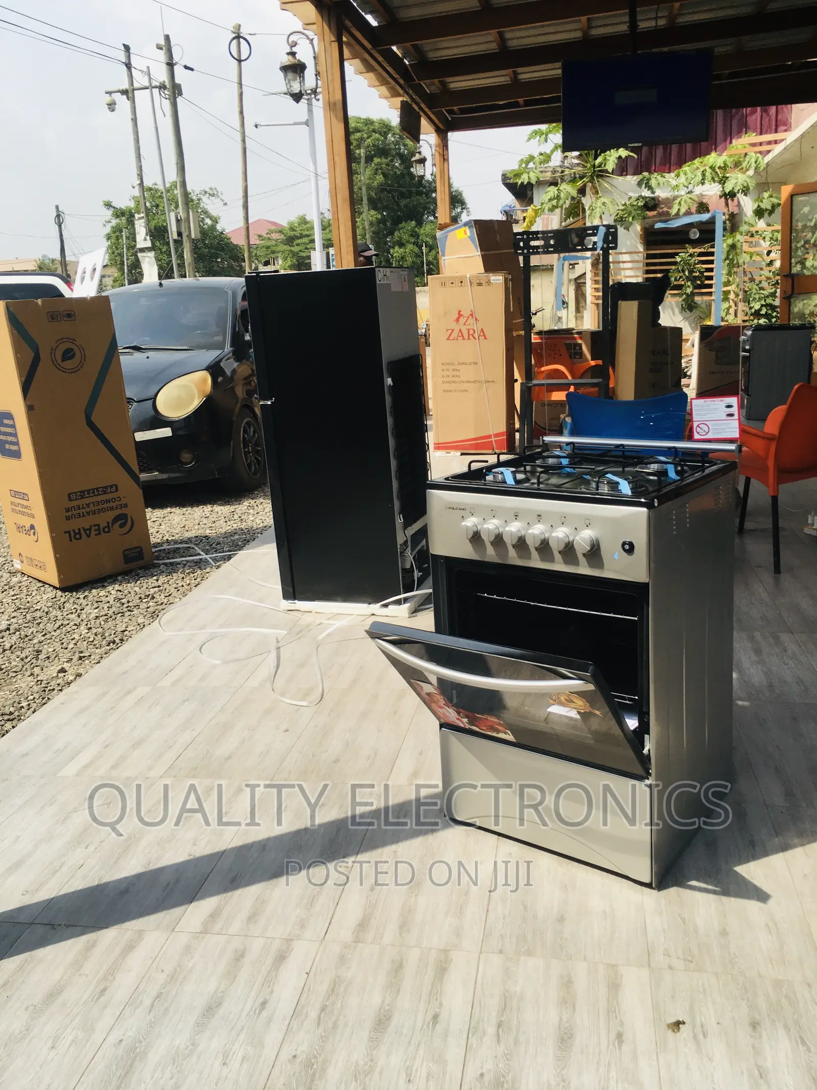 Glass Lid 4 Gas Cooker Oven With Grill Volcano Gray 50x50 in Adabraka ...