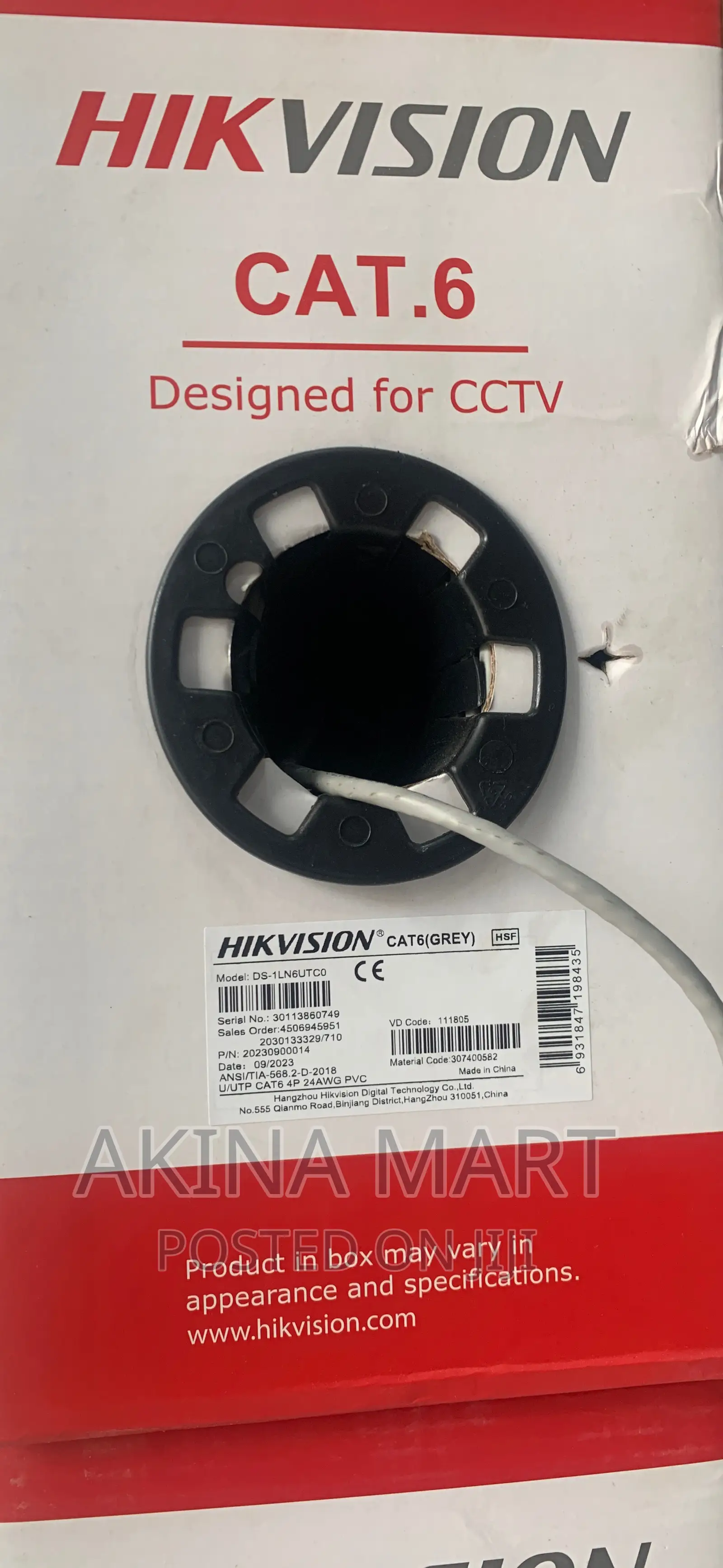 Hikvision Cat6 Full Coppernetwork Cable 305m in Lapaz - Accessories ...