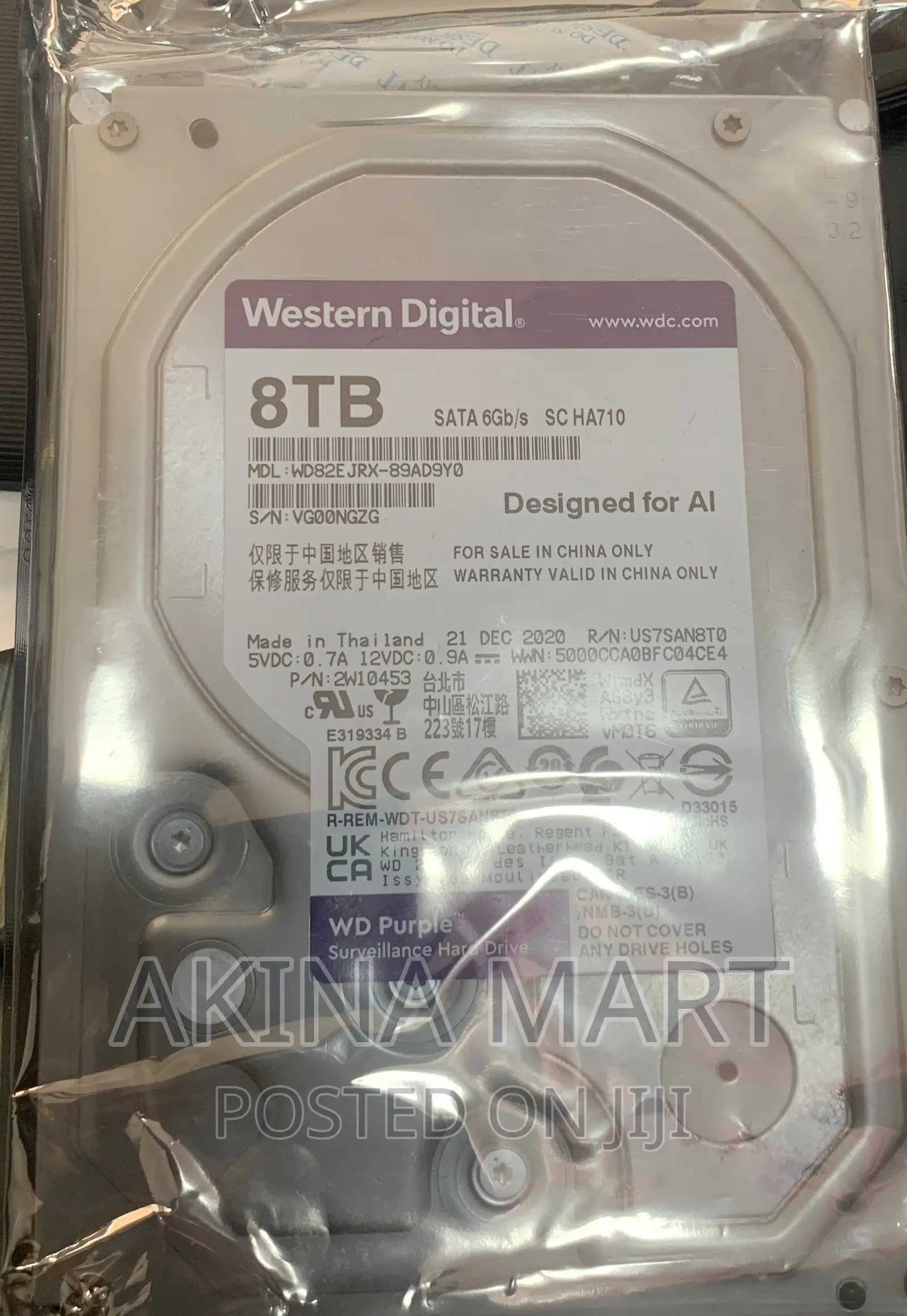 8tb Wd Surveillance Hard Disk Wd 8tb HDD for sale - Price: GH₵ 2,850 on ...
