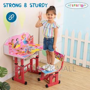 Kids Study Table Chair With Adjustable Height (Pink) in Spintex ...