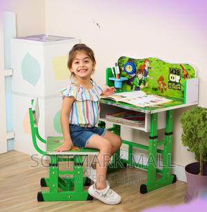 Kids Study Table Chair With Adjustable Height (Green) in Spintex ...