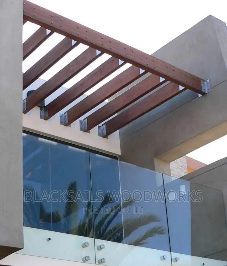 Custom Pergola Over Windows and Doors and Lounge Areas in Teshie ...