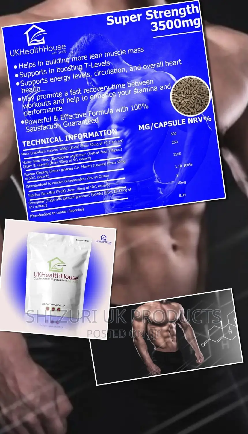 Super Strength Testosterone Boosting MEGA MIX 3500mg Complex in Accra ...