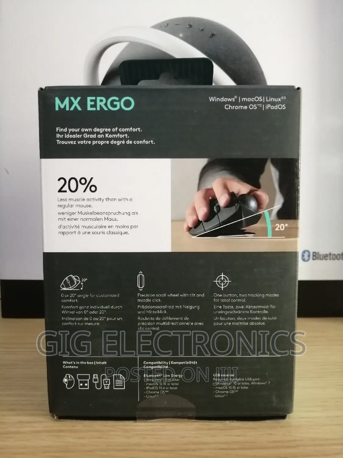 Logitech MX Ergo Plus Advanced Wireless Trackball for PC in Tesano ...