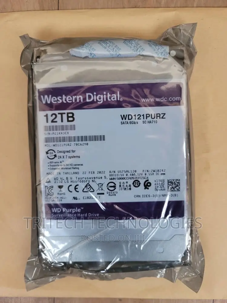 Western Digital (WS) 12TB Surveillance Hard Drive in Lapaz - Computer ...