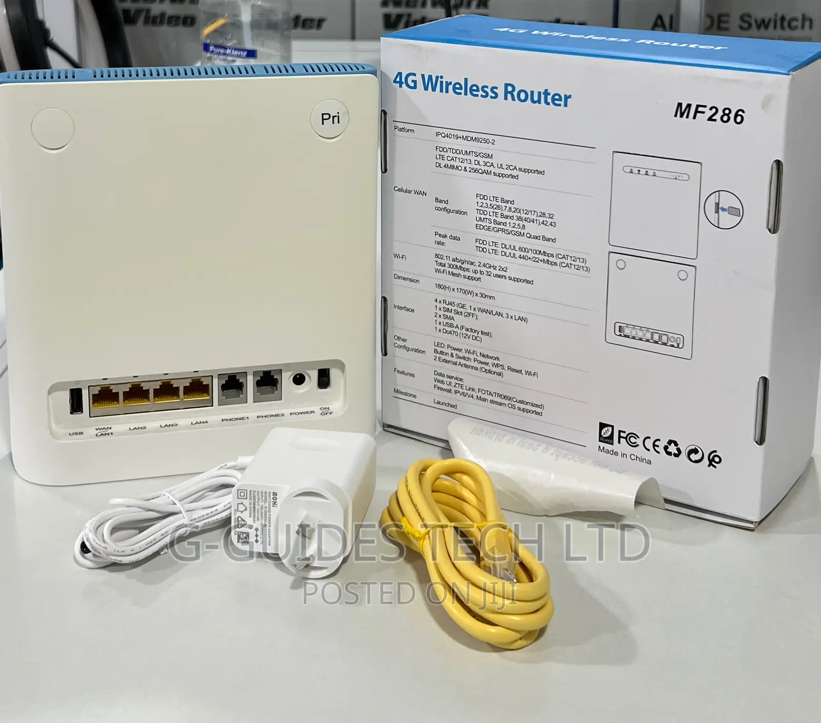 Zte 4G Wireless Router 600mbps ,Zte Mf286 600mbps 4G Router in Madina ...